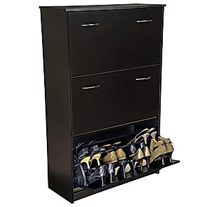 Venture Horizon Triple Shoe Cabinet Black