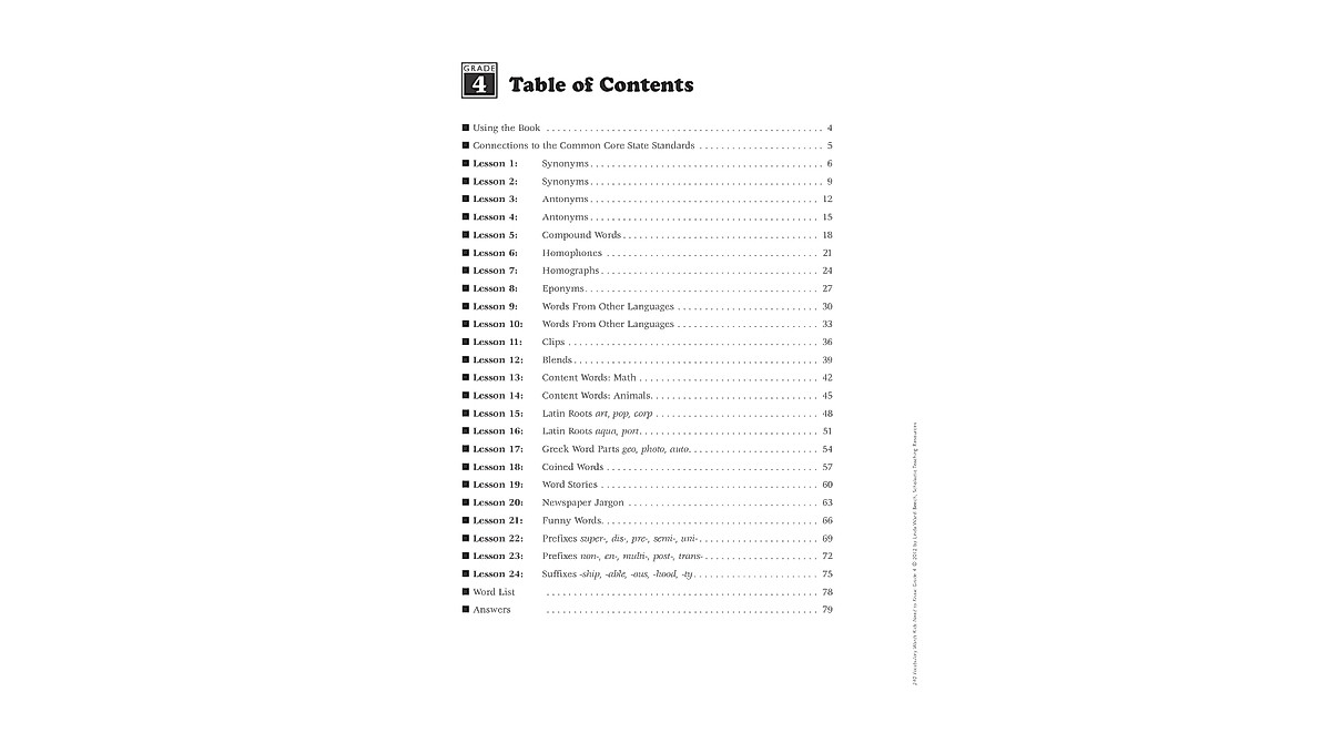 Vocabulary Workbook for Grade 4 - Fun Reproducible Packets to Boost ...