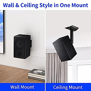 Speaker Wall Mount Ceiling Speaker Mount for Samsung SWA-9200S SWA-9100S SWA-9000S SWA-8500S Rear Speakers, Tilt and Swivel Adjustable Speaker Mount for Samsung 8500S 9000S 9100S Speaker Bracket