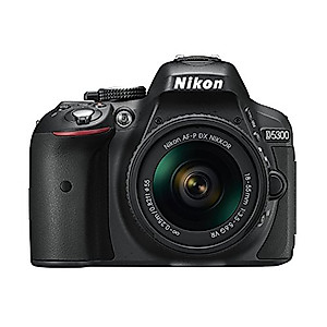 Nikon D5300 Digital SLR Camera - Black (24.2 MP, AF-P 18-55mm VR Lens Kit) 3-Inch LCD Screen - International Version (No Warranty)