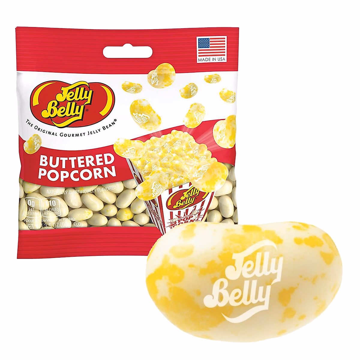 Needzo Movie Night Snack Mix Soda and Buttered Popcorn Jelly Beans, Gourmet Chewy Candy for Boys or Girls, Shareable Bagged Candies, Pack of 2