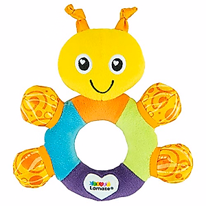 The First Years First Baby Rattle - Sensory Toys with Soft Textures and Crinkle Sounds - Infant Toys Ages 3 Months and Up