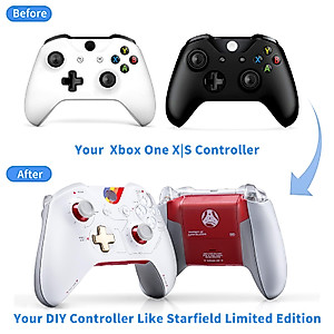 VANPARK Housing Shell Set Replacement, Front Case Cover Backplate Only Compatible with Xbox One S/X Controller(Model 1708)(Controller is NOT Included)