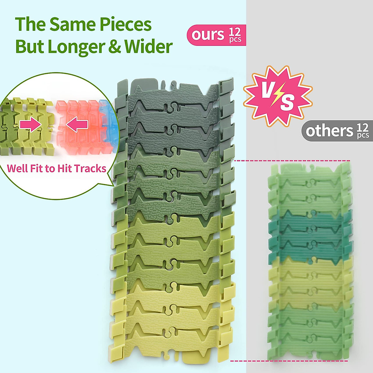 Dinosaur World Race Track Toys for Kids - Best Birthday Gifts for Age 3 4 5 6 7 year old Boys and Girls, PREPOP Deluxe Dino Sets, 220 pcs