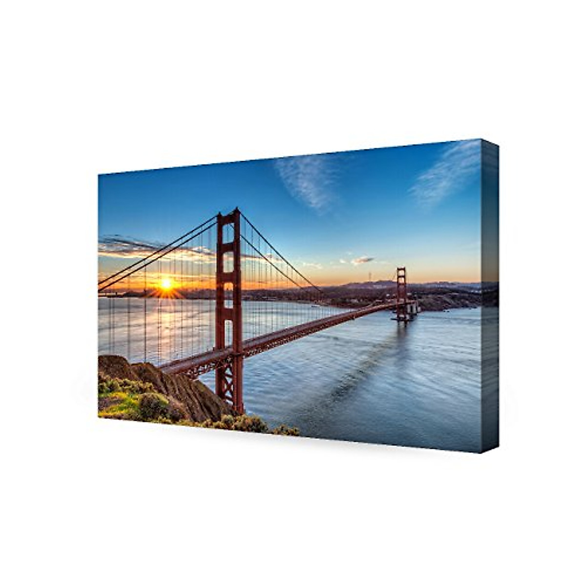 DECORARTS - Golden Gate Bridge, San Francisco, Califonia. Giclee Canvas Prints for Wall Decor. 36x24x1.5