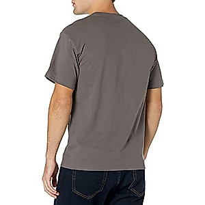 Hanes Men's Short Sleeve Beefy-T with Pocket, Smoke Gray, Large