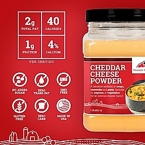 Hoosier Hill Farm Cheddar Cheese Powder, 1LB (Pack of 1)