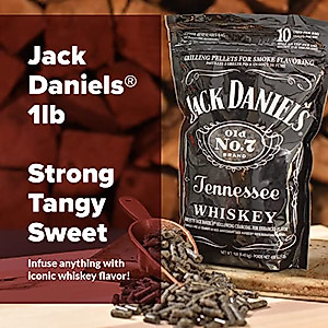Pinnacle Mercantile Smoker Pellet Gift Set with BBQr’s Delight Wood Pellets and 8” Steel Smoker Tube includes 1lb Bag Each Jack Daniel's, Apple, Mesquite, Hickory and Smoker Box Accessory