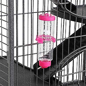 go2buy Metal 6 Levels Ferret Cage Playpen for Rabbit Chinchilla Squirrels w/3 Doors/Bowl/Water Bottle 25.2 x 16.9 x 51.6 Inch Black