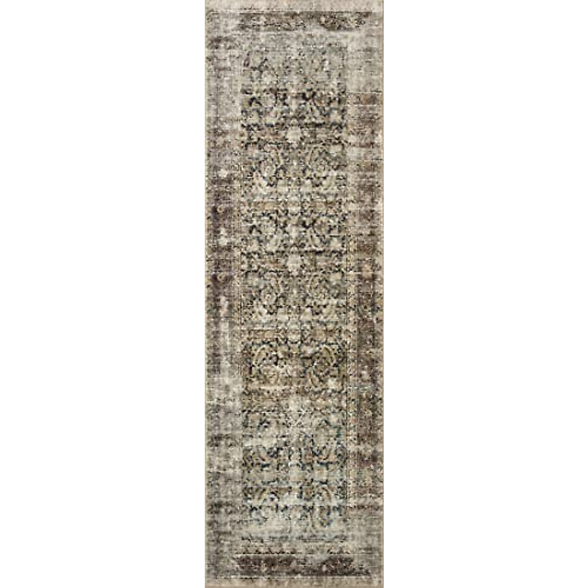 Loloi Amber Lewis x Morgan Collection MOG-02 Navy/Sand, Traditional 2' x 3'-6" Rectangle Accent Rug feat. CloudPile™
