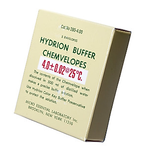 Micro Essential Lab 280-4.00 Hydrion pH Buffer Powder, 4 pH (Case of 5)