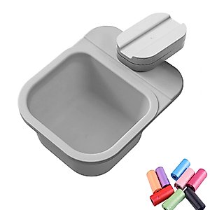 UpTuoLi Small Trash Can,Mini Trash Can,Tiny Trash Can,Rotatable Clip-on Mini Garbage Can with Trash Bags,Clipped Under Dinner Desk Trash Can,Mini Waste Basket Under Table Counter Trash Bin