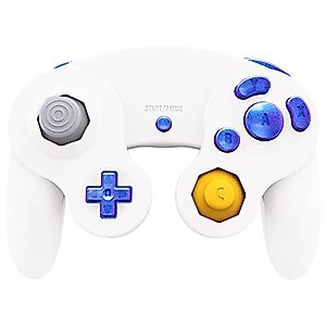 eXtremeRate Chameleon Purple Blue Repair ABXY D-pad Z L R Keys for Nintendo GameCube Controller, DIY Replacement Full Set Buttons Thumbsticks for Nintendo GameCube Controller - Controller NOT Included