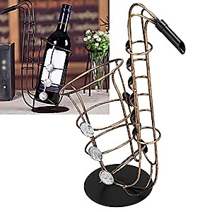 Horoper Decor Wine Holder Wine Rack, Wine Bottle Holder Metal Figurines Saxophone Practical Crafts Home Decoration Accessories,Wine Bottle Storage, Home Bar Decor Crafts