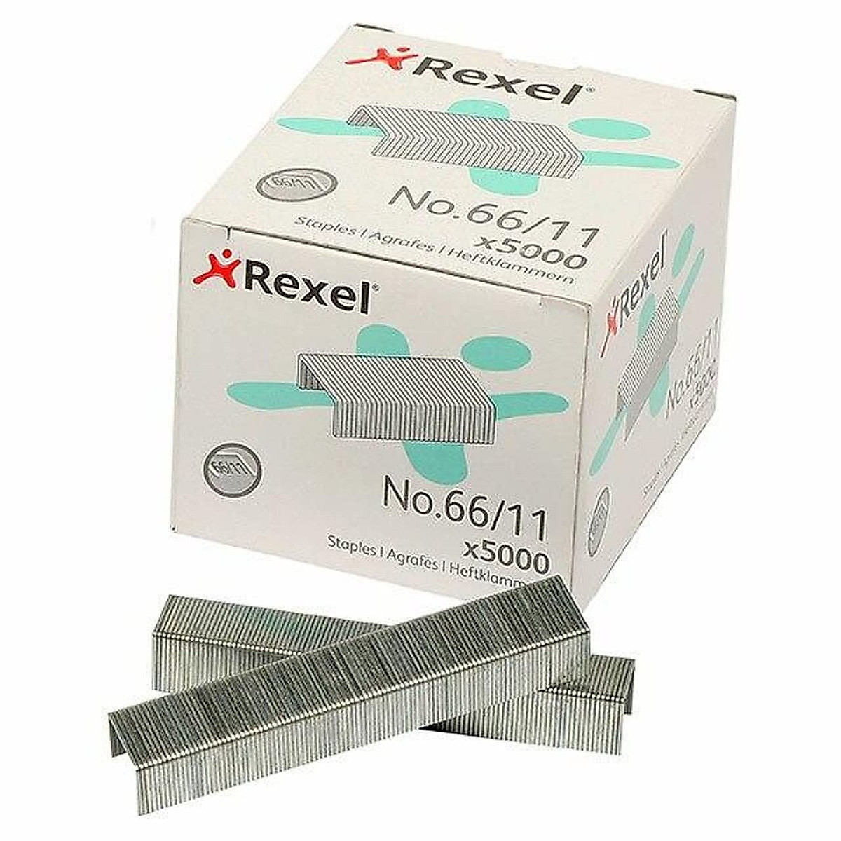 Rexel No.66/11 mm Heavy Duty Staples, for Stapling up to 70 Sheets, Use with The Rexel Giant and Goliath Staplers, Box of 5000, 6070