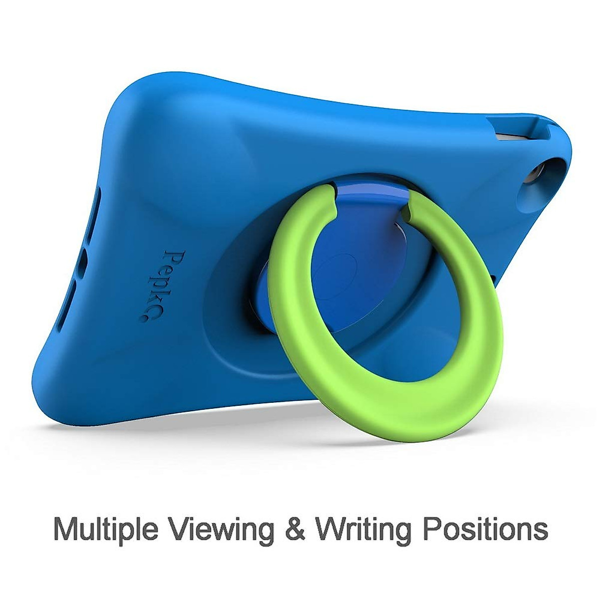 NLR FUN Pepkoo Kids Case for iPad, Shockproof Cover for 9.7” iPad 6th/5th Generation (2018/2017) / iPad Air 2 / iPad Air, Lightweight Full Body Protective with Foldable Handle/Stand Boy (Blue+Green)