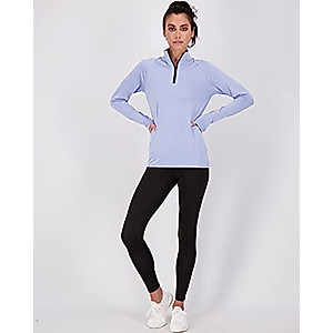 3 Pack: Womens Quarter 1/4 Zip Pullover Long Sleeve Shirt Quick Dry Dri Fit Yoga 1/2 Zip Athletic Ladies Volleyball Active Gym Workout Top Golf UPF Hiking Outdoor Sports Exercise Running Set 2,L