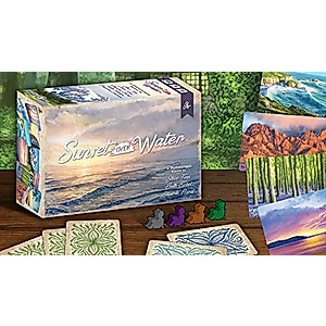 Sunset Over Water Card Game – A Picturesque Game of Painting Landscapes and Exploring Nature by Pencil First Games for 1-4 Players
