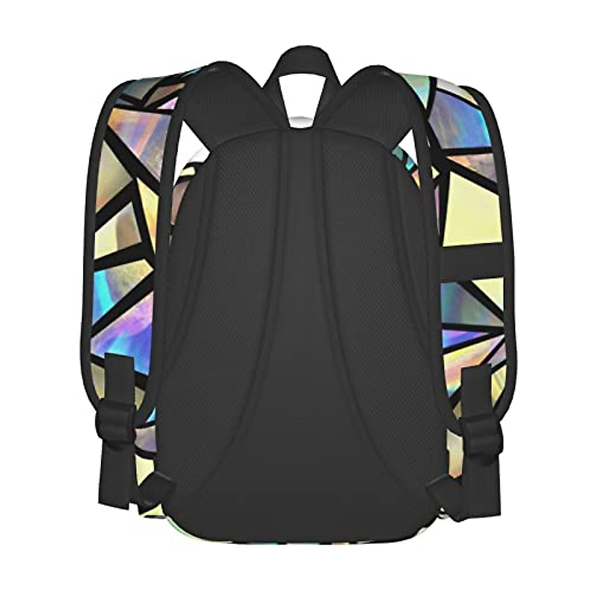 Oplp Brightly Colored Triangles Large Capacity Backpack Lightweight Personalized Laptop Bag Tablet Travel School Bag with Multiple Pockets
