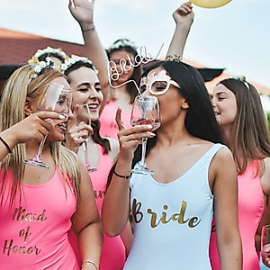 Large Bride Straw Bachelorette Party Favors Reusable Plastic Drinking Straw Bride to Be Gift Smoothie Letter Straws for Bridal Shower Decorations Hen Party Wedding White Pack of 1