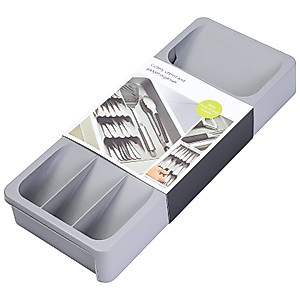 pyntop Silverware Organizer Storage Tray, Cutlery Expandable Organizer, Multipurpose Kitchen Drawer Organizer for Kitchen Drawer Spoon Knife and Fork Holding Flatware