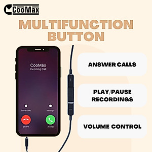 COOMAX Mini Hidden Spy Earphone Wireless Earpiece Headset Microphone Detection