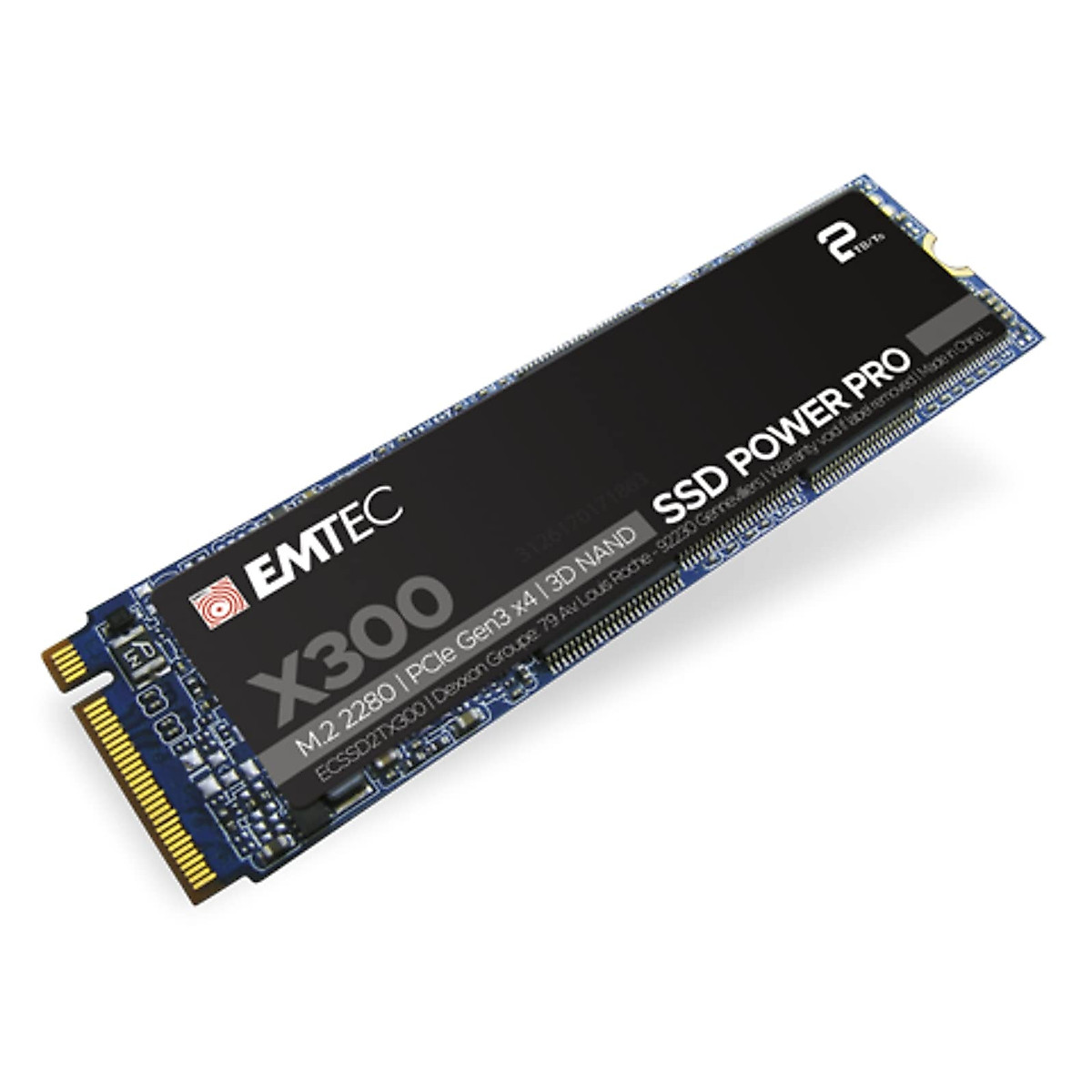 Emtec X300 Power Pro 2TB M.2 2280 PCIe Gen 3.0 x4 Internal Solid State Drive (SSD) - ECSSD2TX300