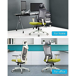 SIHOO Ergonomic Office Chair with Adjustable Lumbar Support and Armrests,Breathable Mesh Back and Padded Seat Desk Chair, Computer Chair for Work（Gray）