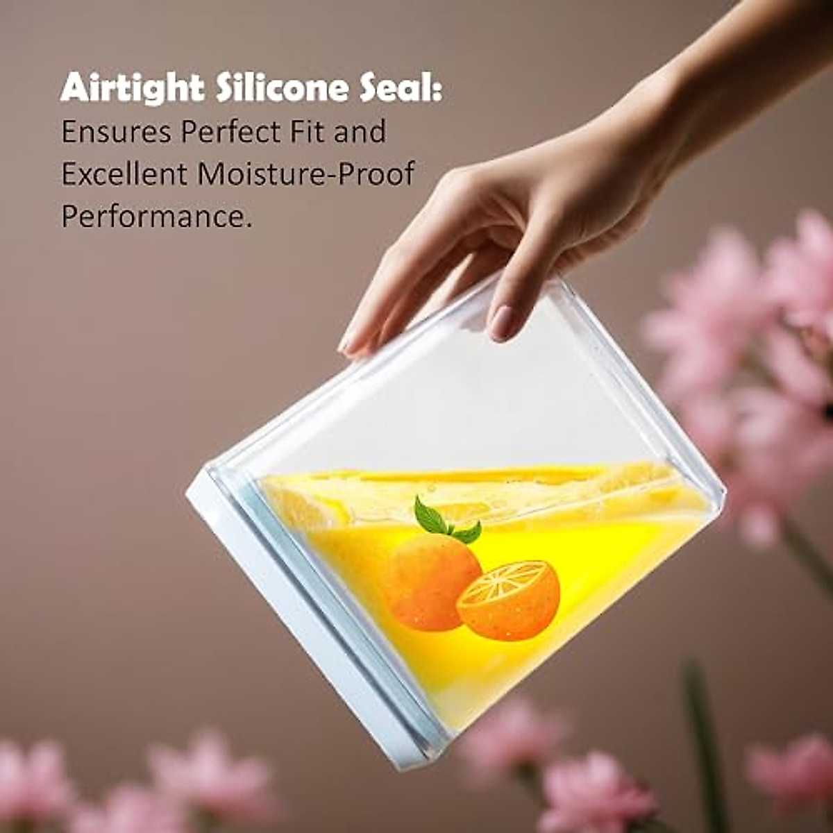 EE Airtight Food Storage Containers Set with Lids - Stackable BPA-Free Containers for Kitchen Pantry Organization, Ideal for Cereal, Snacks, Flour, Sugar, Coffee, and Spaghetti (8-piece)