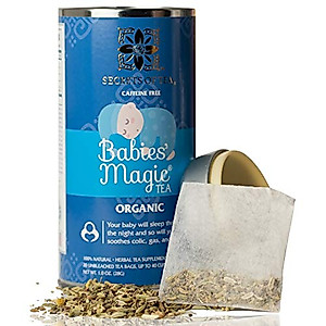 Secrets Of Tea Babies’ Magic Tea Baby Colic And Gas- USDA Organic Caffeine-Free Colic Calm Tea for Babies and Newborns - 80 Servings - 20 Count(1 Pack)