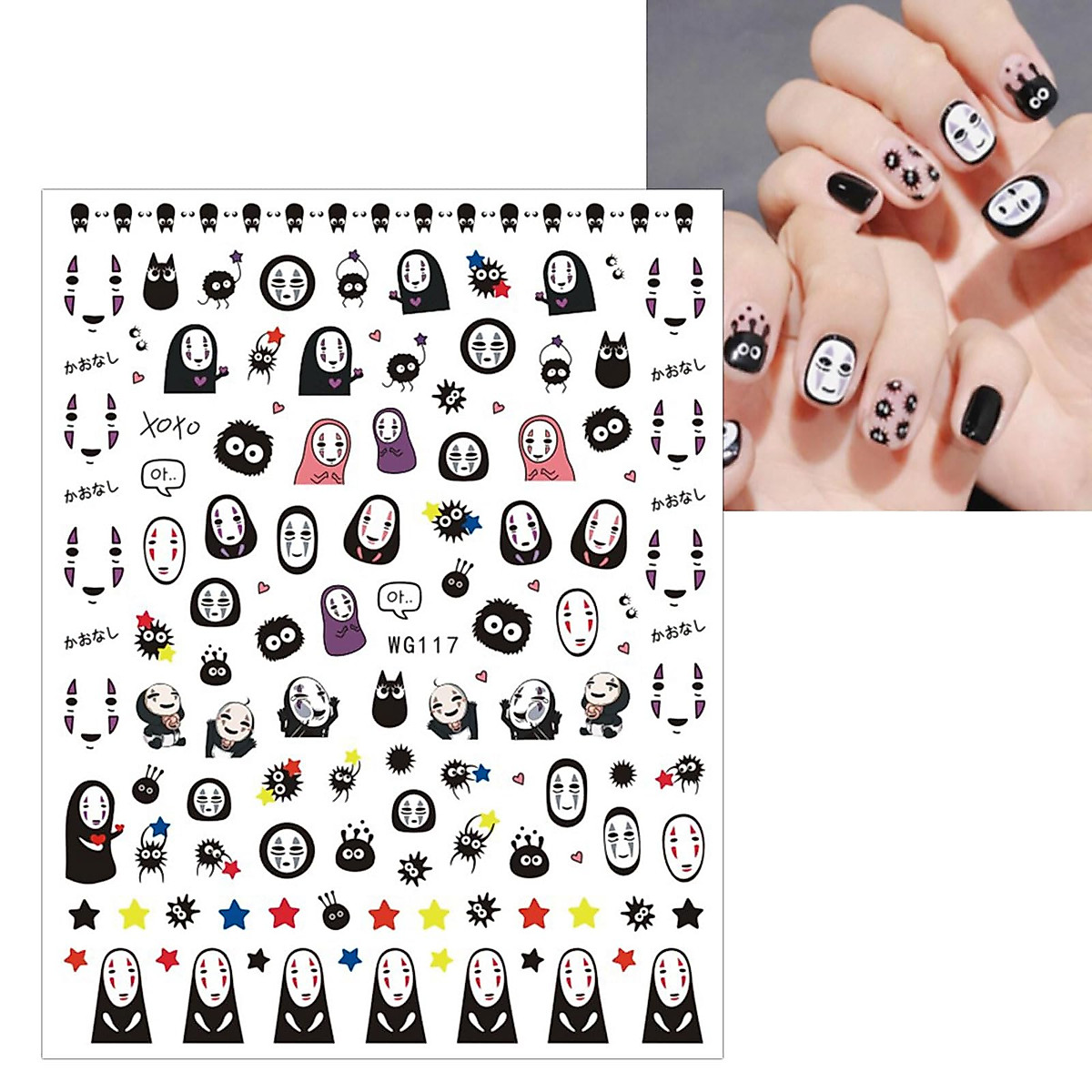 JMEOWIO 12 Sheets Halloween Nail Art Stickers Decals Self-Adhesive Pegatinas Uñas Cute Skull Ghost Spook Nail Supplies Nail Art Design Decoration Accessories