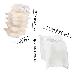 WOPODI Humans Vertebrae Resin Casting Mold 3D Spinal Cord Bone Shape Silicone Candle Molds Columnar Realistic Internal Body Organs Fondant Cakes Scented Beeswax Soap Mould Halloween Party Home Decor