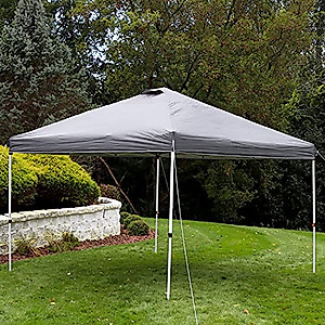 Sunnydaze 12x12 Foot Premium Pop-Up Canopy Shade with Vent - Heavy-Duty Square PU-Coated 150D Oxford Fabric Replacement Top for Canopy - Gray