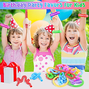 Gigilli 36 PACK Pop Tubes Fidget Toys for Toddlers 1-3, Valentines Day Gifts for Kids Classroom Party Favors for Kids 4-8, Fidget Toys for ADHD Autism, Birthday Goodie Bag Stuffers Classroom Prizes