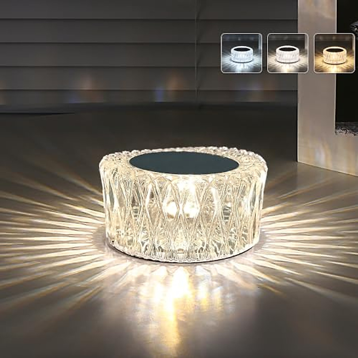 EJFOIEJ Portable Crystal LED Table Lamp, 3-Levels Brightness Desk Lamp, Star Projector, Desk Lamp Projector Night Light Projector Suitable for Baby Bedroom