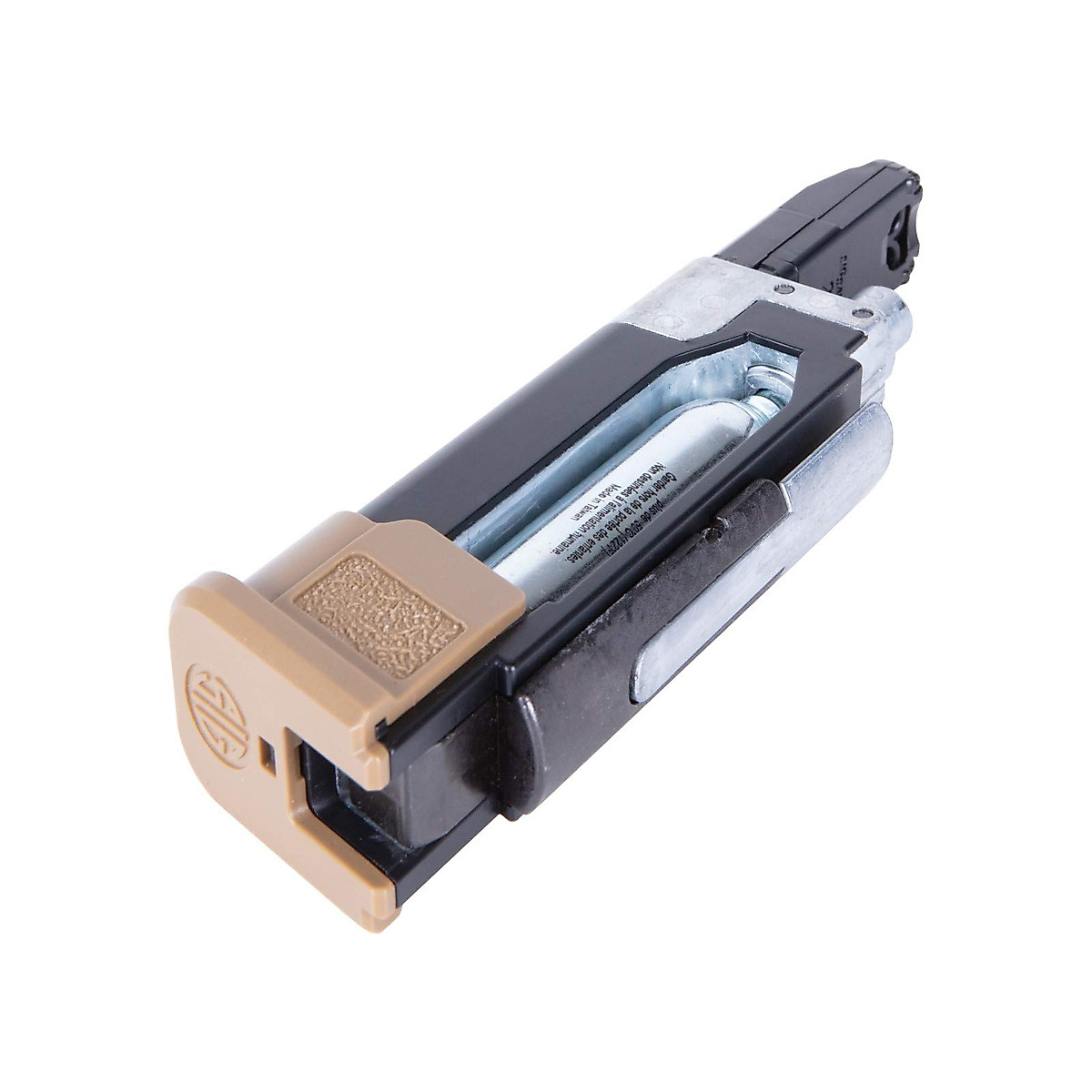 M17 Sig Sauer ASP Airgun Air Pistol .177 Cal Coyote TAN with 15 C02 Tanks and 2 Rotary Belts and 500 Lead Pellets Bundle 2 Rotary Belts+ Accessories