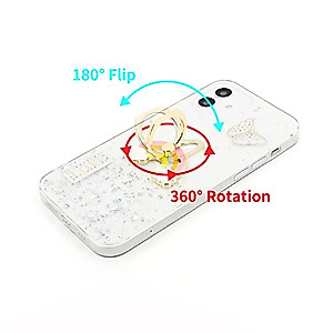 LaMignonne Phone Ring Holder Rainbow Metal Finger Grip 360° Rotation 180° Flip Kickstand Universal Phone Grip Compatible with All Smartphones