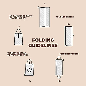 Islamic Prayer Mat - Portable Machine Washable Foldable Prayer Rugs for Muslims - Travel Prayer Mats, Perfect Eid & Ramadan Islamic Gift - 100% Soft Cotton Janamaz - Ideal for Men, Women, Kids