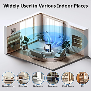 NineSky Dehumidifier for Home, 70 OZ Water Tank, 800 sq.ft Dehumidifier for Bedroom,Basement,Bathroom with Auto Shut Off, Sleep Mode,5 Colors LED Light,White