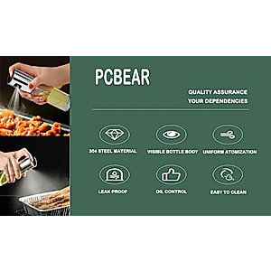 PCBEAR Oil Sprayer for Cooking,100ml Oil Sprayer for Air Fryer, Salad,BBQ,Roasting
