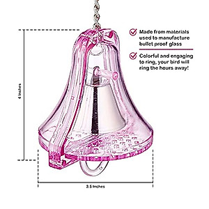 Sweet Feet and Beak Large Indestructibell - Perfect Cage Toy for Large Birds - Safe, Non-Toxic, Unbreakable, Easy to Install Bird Proof Cage Accessories