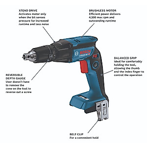 BOSCH GTB18V-45N 18V Brushless 1/4 In. Hex Screwgun (Bare Tool)