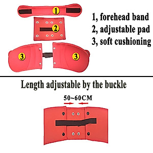 Adjustable Child Car Seat Head Support, Universal Suitable for Both Children and Adults, Head Protect Pad on Child Car Seat, Safety Car Sleeping Headrest for Child, Infants, Toddlers and Adults (Red)