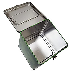 The Tin Box Company Minecraft Stack Store and Carry Tin. Stackable Tin Box with Handle,Green