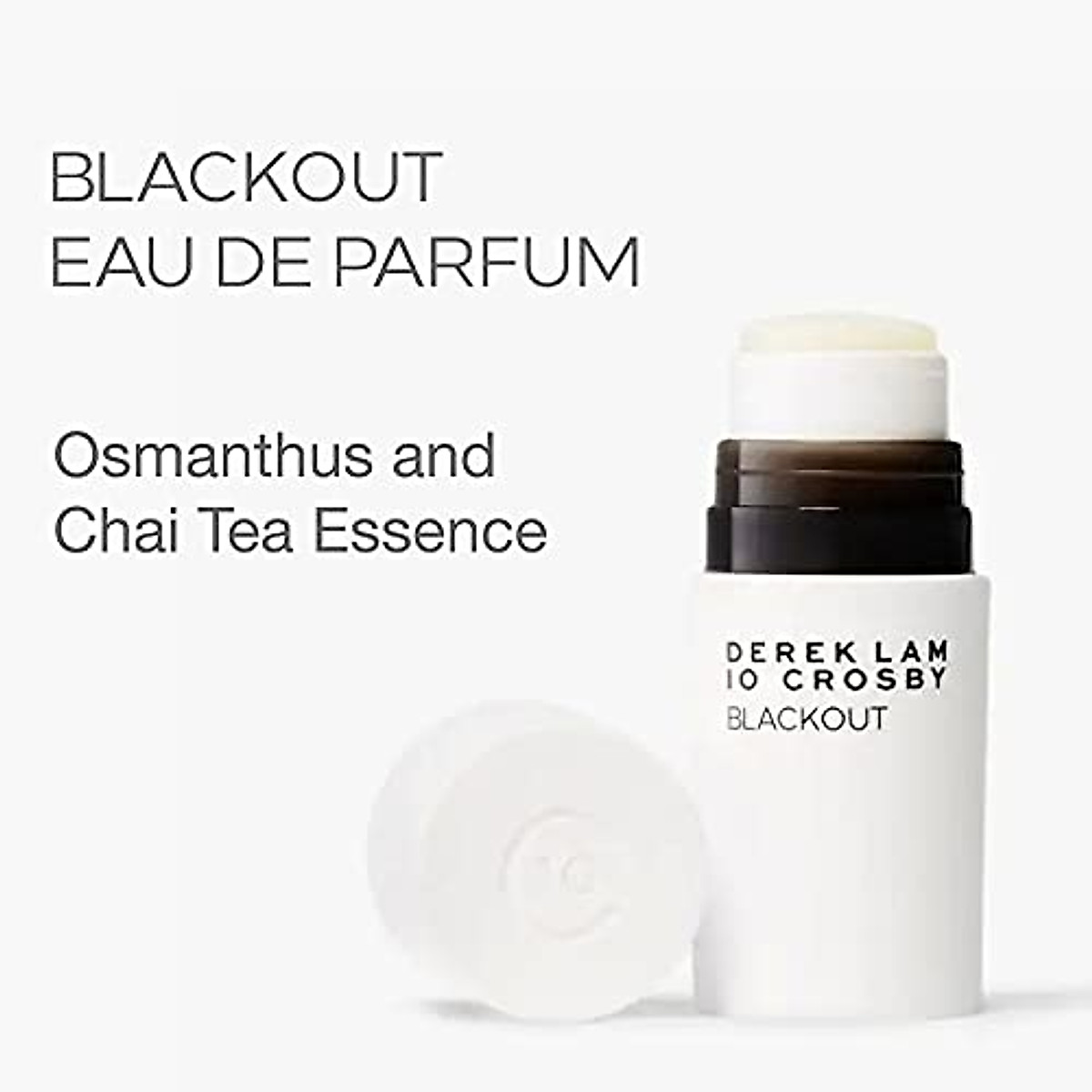 Derek Lam 10 Crosby -Blackout - 0.12 Oz Eau De Parfum - Solid Stick Perfume For Women - Woody And Floral Scent For Women - Milky Osmanthus And Sweet Chai Tea Accords