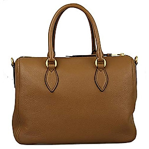 Prada Vitello Leather Cannella Brown Phenix Handbag 1BB023