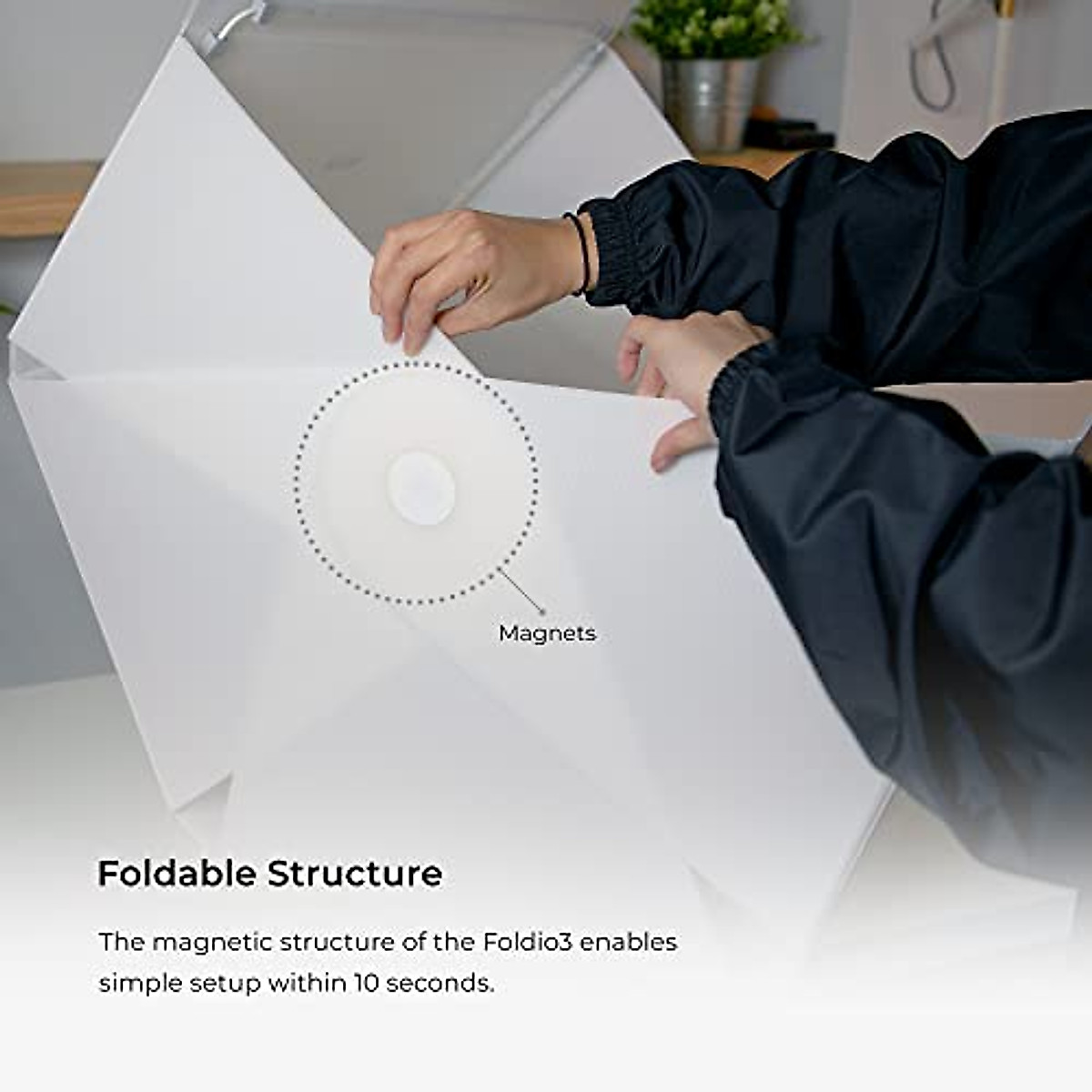 Foldio3 | 25" Portable Product Photo Studio Light Box with Dimmable LED Light | ORANGEMONKIE | World 1st All-in-one Photo Studio