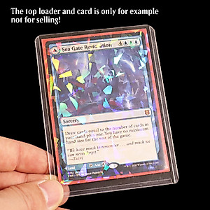 50PCS Premium GEM Laser Outer Matte Photo Holographic Card Sleeves Holo Card Cover Standard Size Shiny Foil Trading Card Sleeve Kpop Cartas Protector 66x91mm Suit Binders (White)