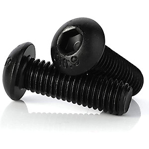 10 Pcs M10-1.5 x 20mm Button Head Socket Cap Screws, 10.9 Grade Alloy Steel, Allen Socket Drive, Black Oxide Finish, Full Thread (10.9 Grade,M10-1.5 x 20mm,10 Pcs)