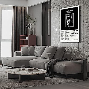 ZGSDGF The Weeknd Poster Trilogy Music Album Cover Canvas Wall Art Rapper Posters Room Aesthetic Wall Decor for Bedroom Living Room Bathroom 12x18 inch Unframed